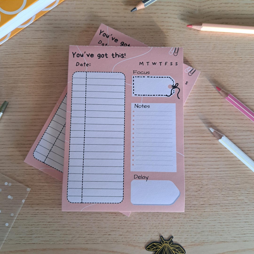 A6 Daily Planner Notepad – Flexible Adhd-friendly Design - Etsy