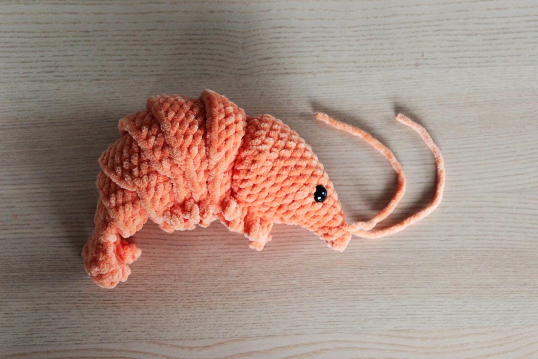 Shrimp Plushie – Handmade Crochet Companion - Etsy