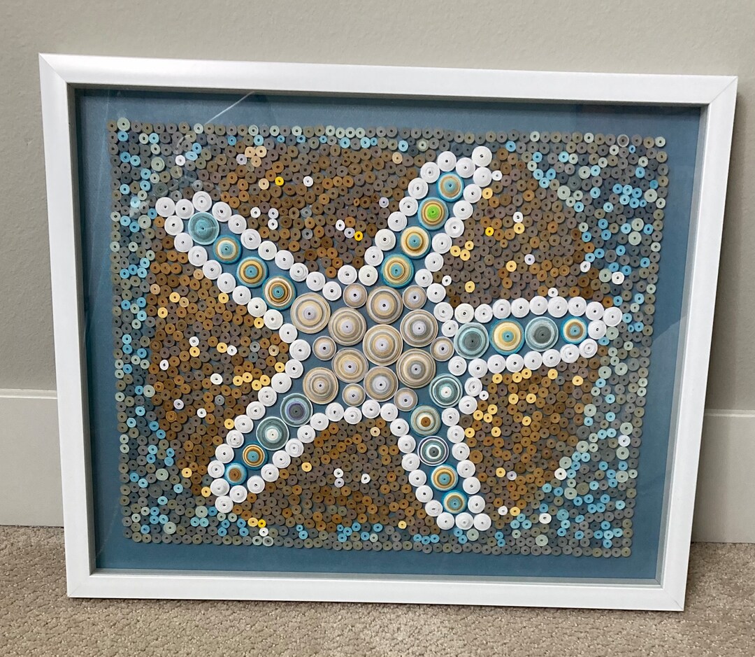 Quilled Paper Starfish Wall Art: 3D Beach Home Decor - Etsy