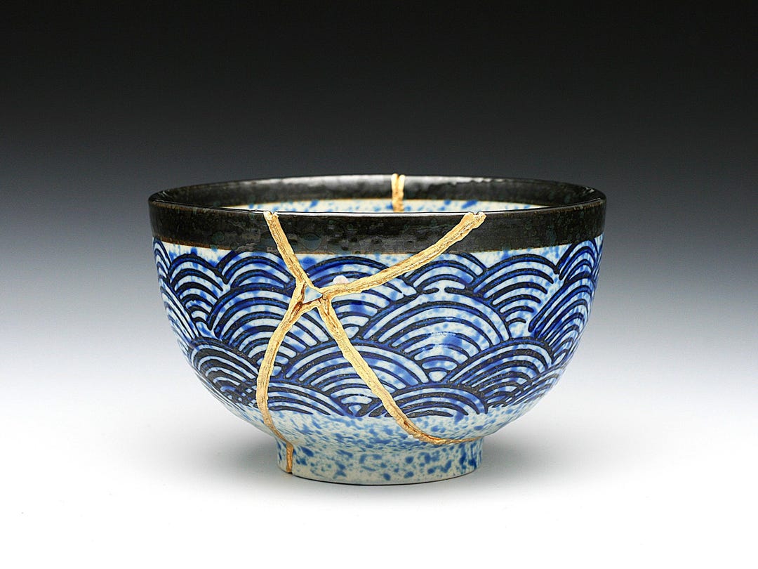 Kintsugi, Kintsugi Bowl, 9th Anniversary, Kintsugi Pottery, Kintsugi ...