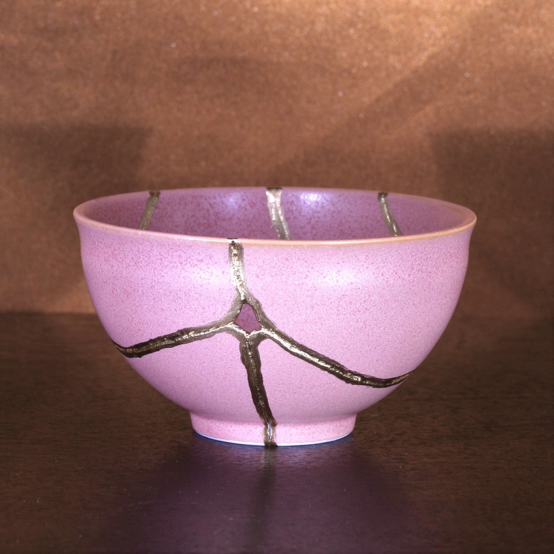 Kintsugi Bowl, Wabi Sabi, Pink Kintsugi Bowl, Handmade Gift, Sympathy ...