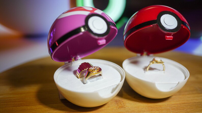 Pokemon Pokeball Ring Box Pokemon Inspired Ring Box Classic - Etsy