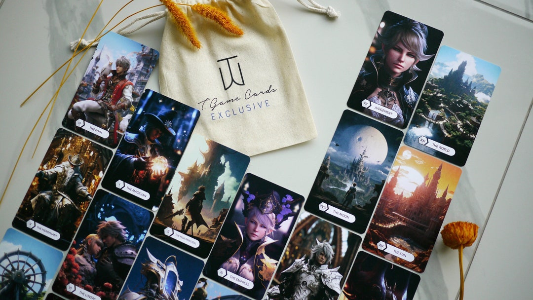 Final Fantasy XIV 22 Cards Arcana Tarot Cards, FF14 Final Fantasy 14 ...