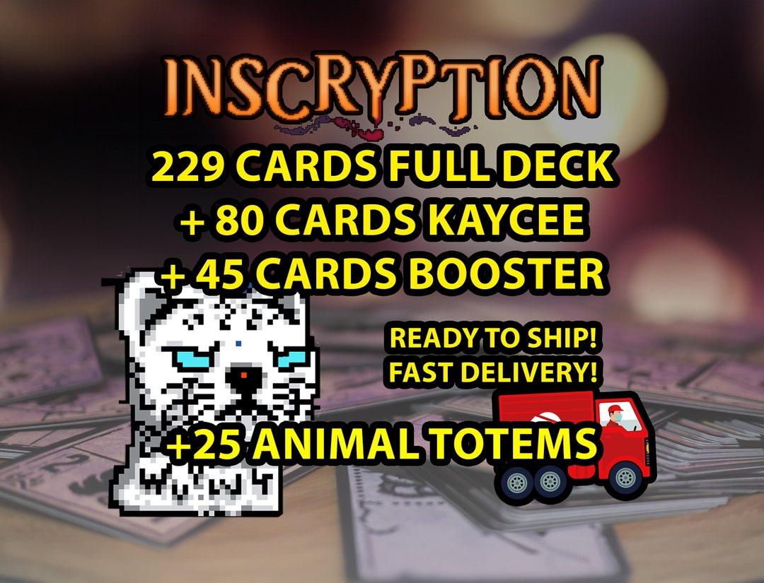 Inscryption Card Game With 229 Cards. REAL 2 Players Game W/extras - Etsy