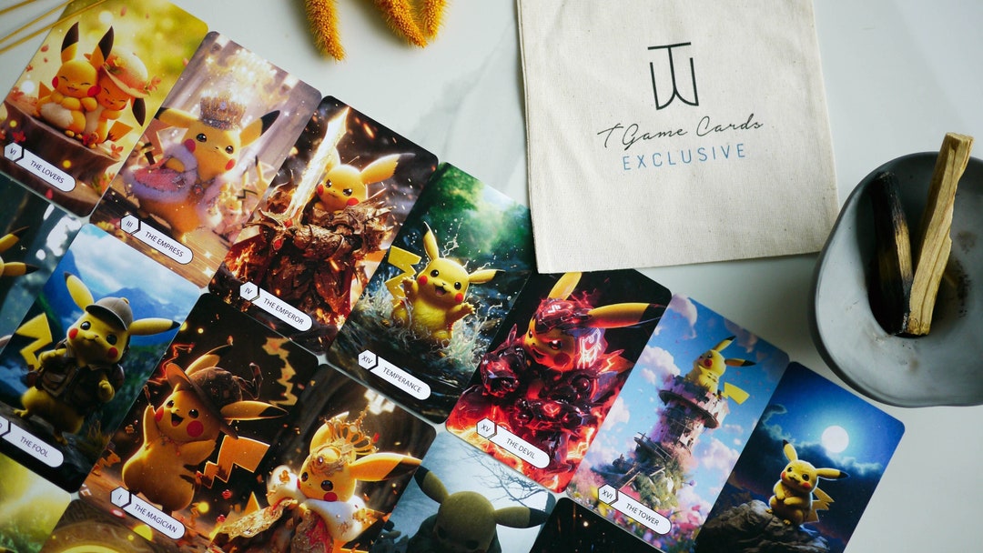 Pokemon Tarot Cards Pokemon Arcana Tarot Deck Pikachu 22 - Etsy