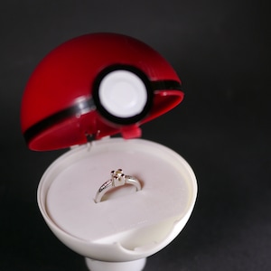 Pokemon Pokeball Ring Box, Pokemon Inspired Ring Box, Classic, Love ...