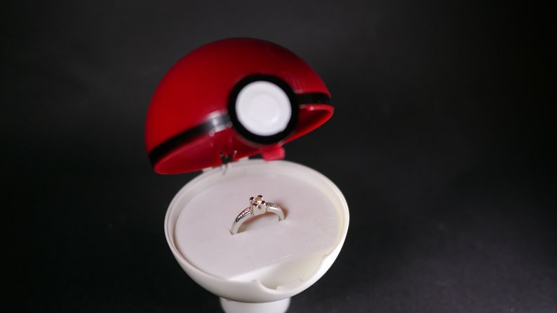 Pokemon Pokeball Ring Box Pokemon Inspired Ring Box Classic - Etsy