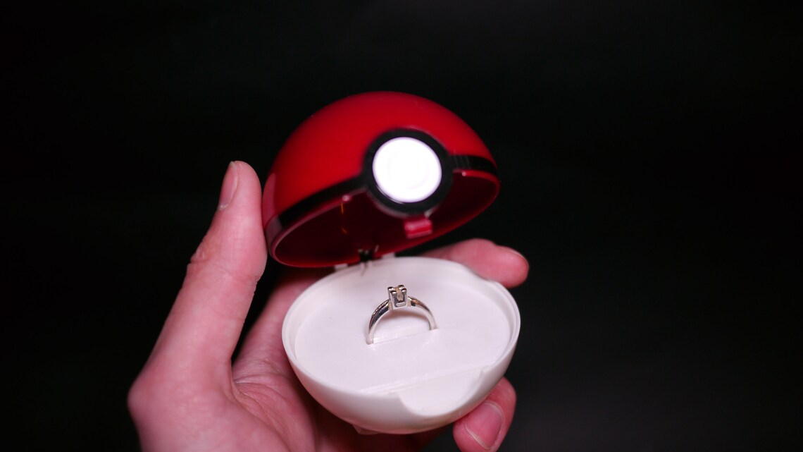Pokemon Pokeball Ring Box Pokemon Inspired Ring Box Classic - Etsy