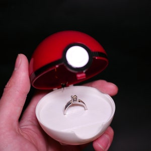 Pokemon Pokeball Ring Box, Pokemon Inspired Ring Box, Classic, Love ...