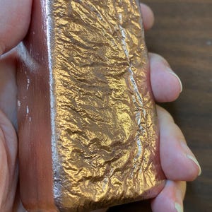 Hand Poured Copper Ingot Copper Bar 7th Anniversary Gift Smelted Copper ...