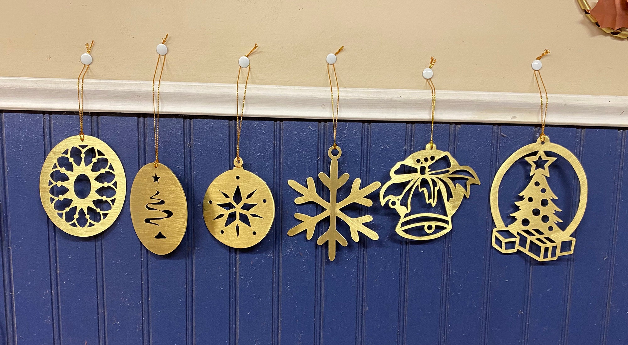 Christmas Ornament Solid Brass Christmas Gift Tree Decor - Etsy