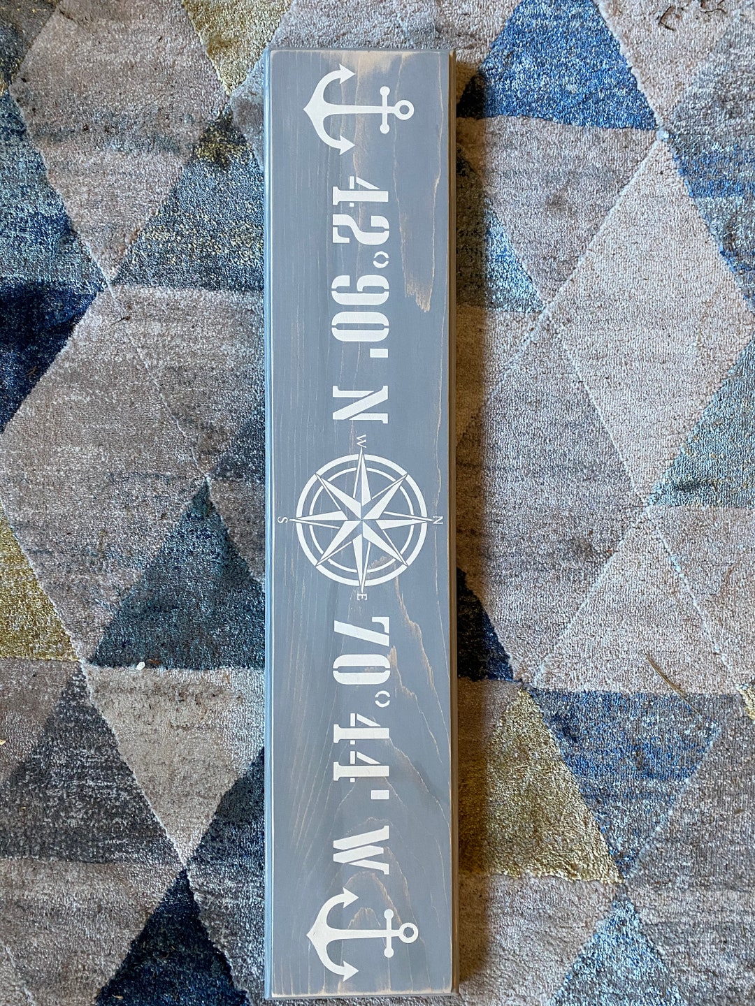 Compass Rose Personalized Location Sign - Etsy