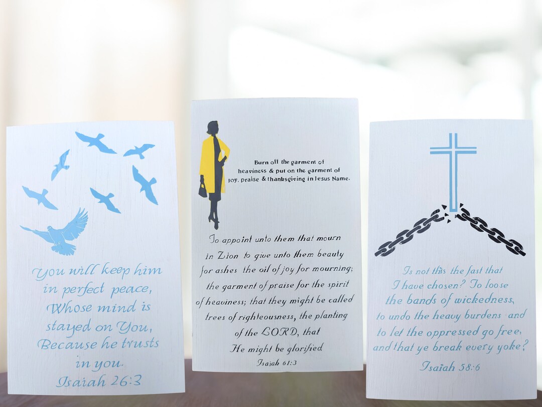 Scripture Inspired Wooden Tablet Isaiah61 3psalm 97 12isaiah 58 ...