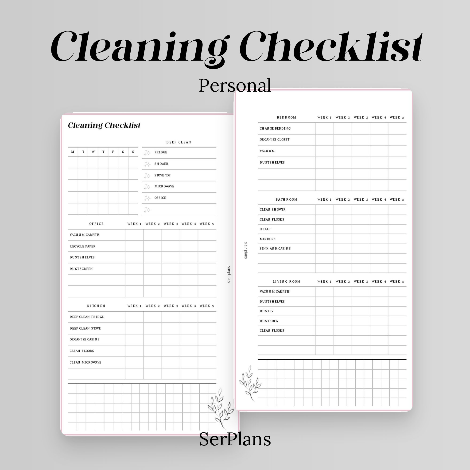 Cleaning Checklist - Etsy