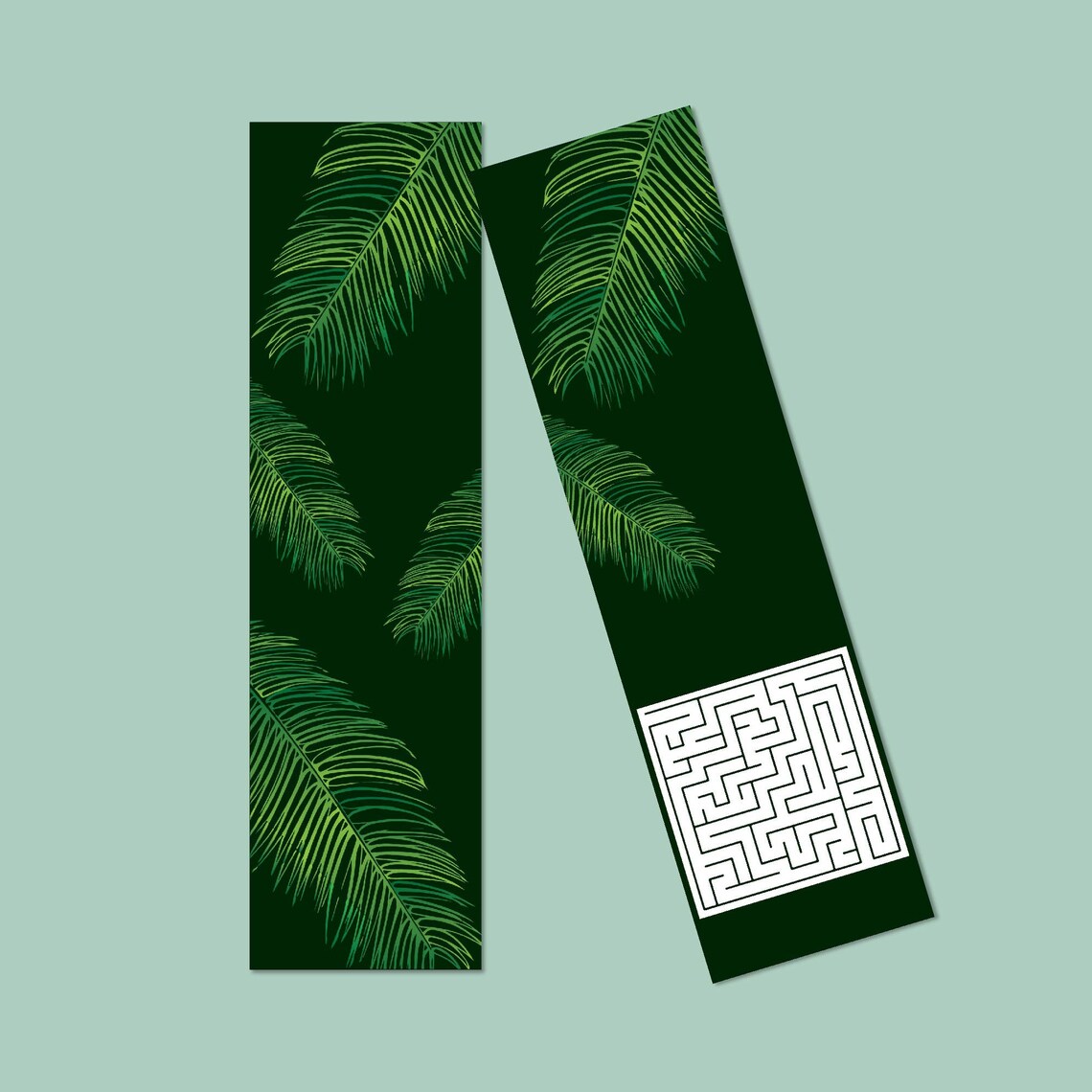 PRINTABLE BOOKMARK SET - Maze Puzzle - Nature Design - Etsy