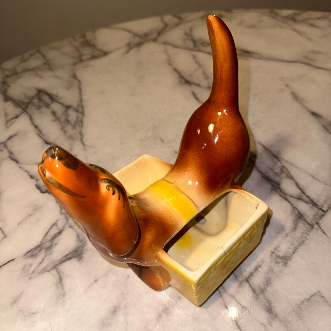 VINTAGE Dachshund Ceramic Planter MCM Mccoy Weenie Dog 8 - Etsy