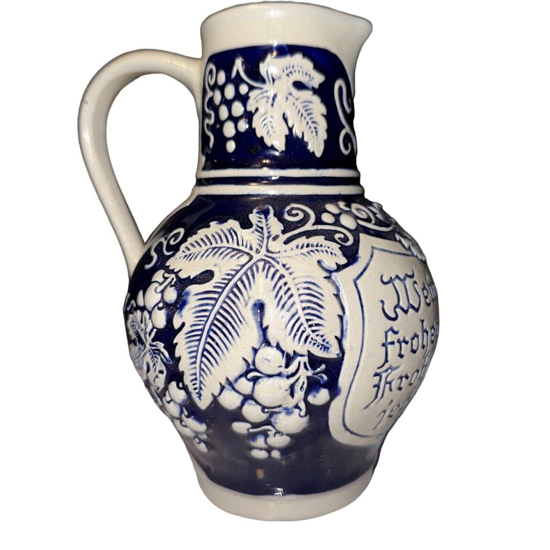 Geritz Gerz West Germany Wine Pitcher Pottery Stoneware 7.5x6 - Etsy