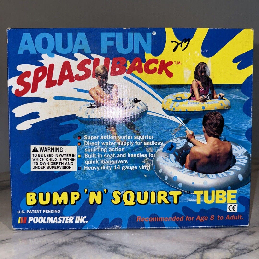 NIB 1989 Poolmaster Bump N Squirt Inflatable Pool Tube Swim Toy Float ...