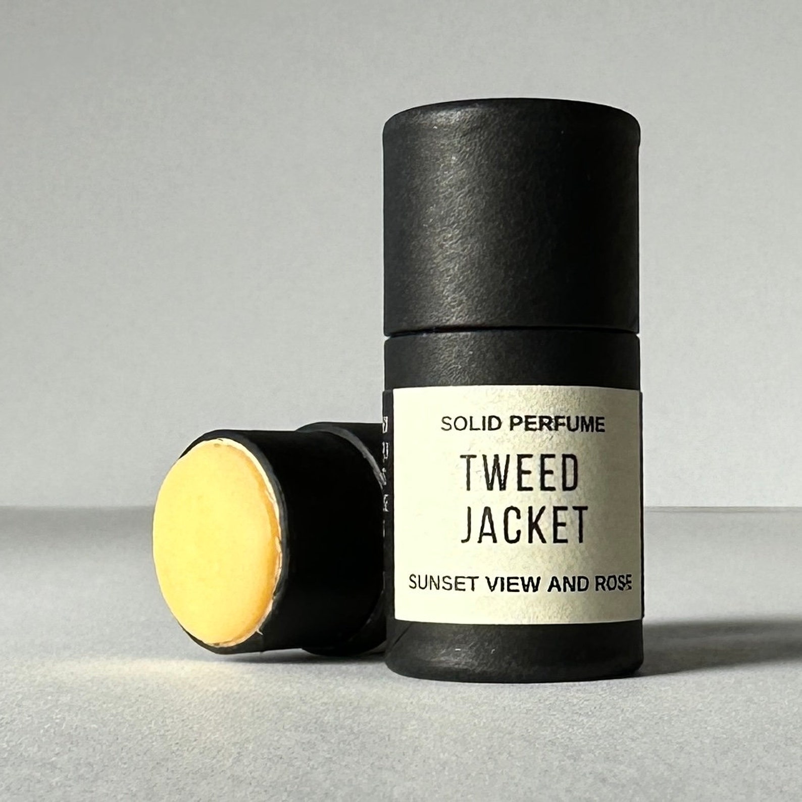 Tweed Jacket Solid Perfume | Black Tea + Hay + Musk Scented Perfume - Etsy