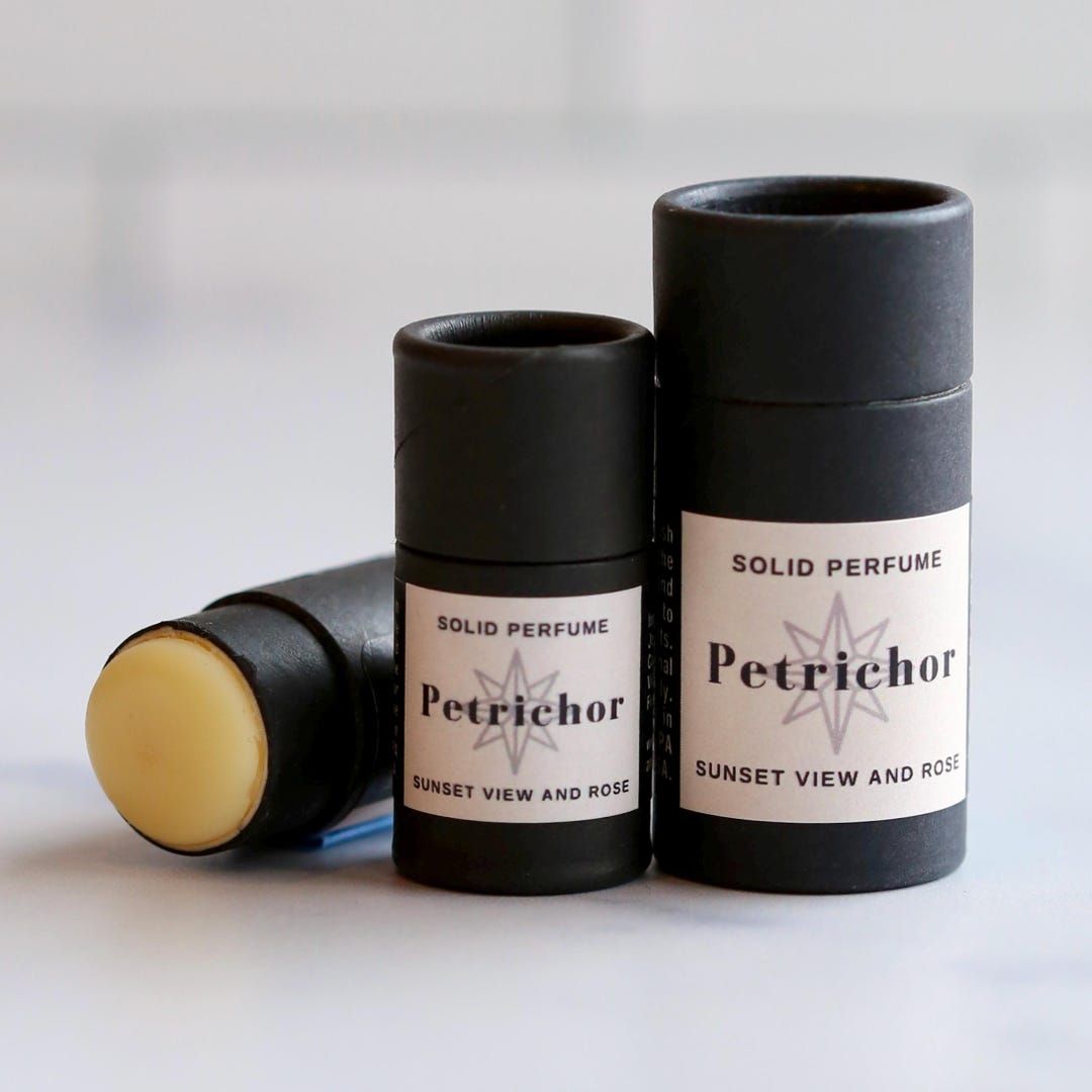 Petrichor Solid Perfume | Green Leaves + Grassy Earth + Moss Scented ...