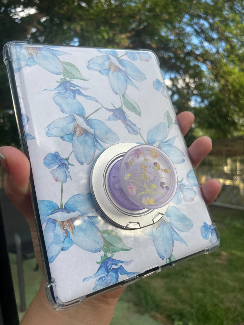 Kindle Paperwhite Ghost Background for Clear Case, Printable, Floral ...