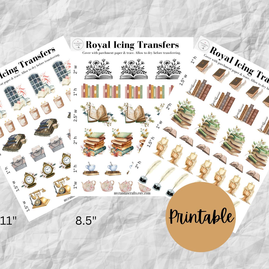 Books, Royal Icing Transfers, Secret Garden, Transfers, Whimsical Books ...