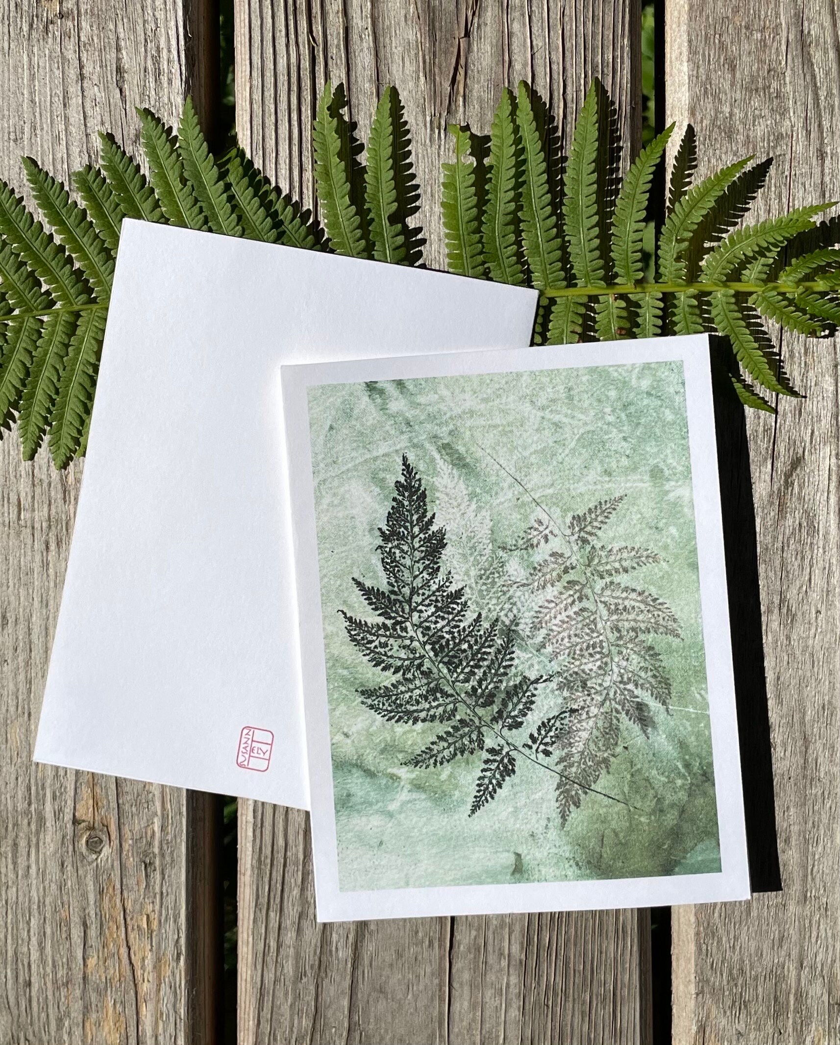 Nature Printed Philippine Fern, Downloadable Blank Greeting Cards ...