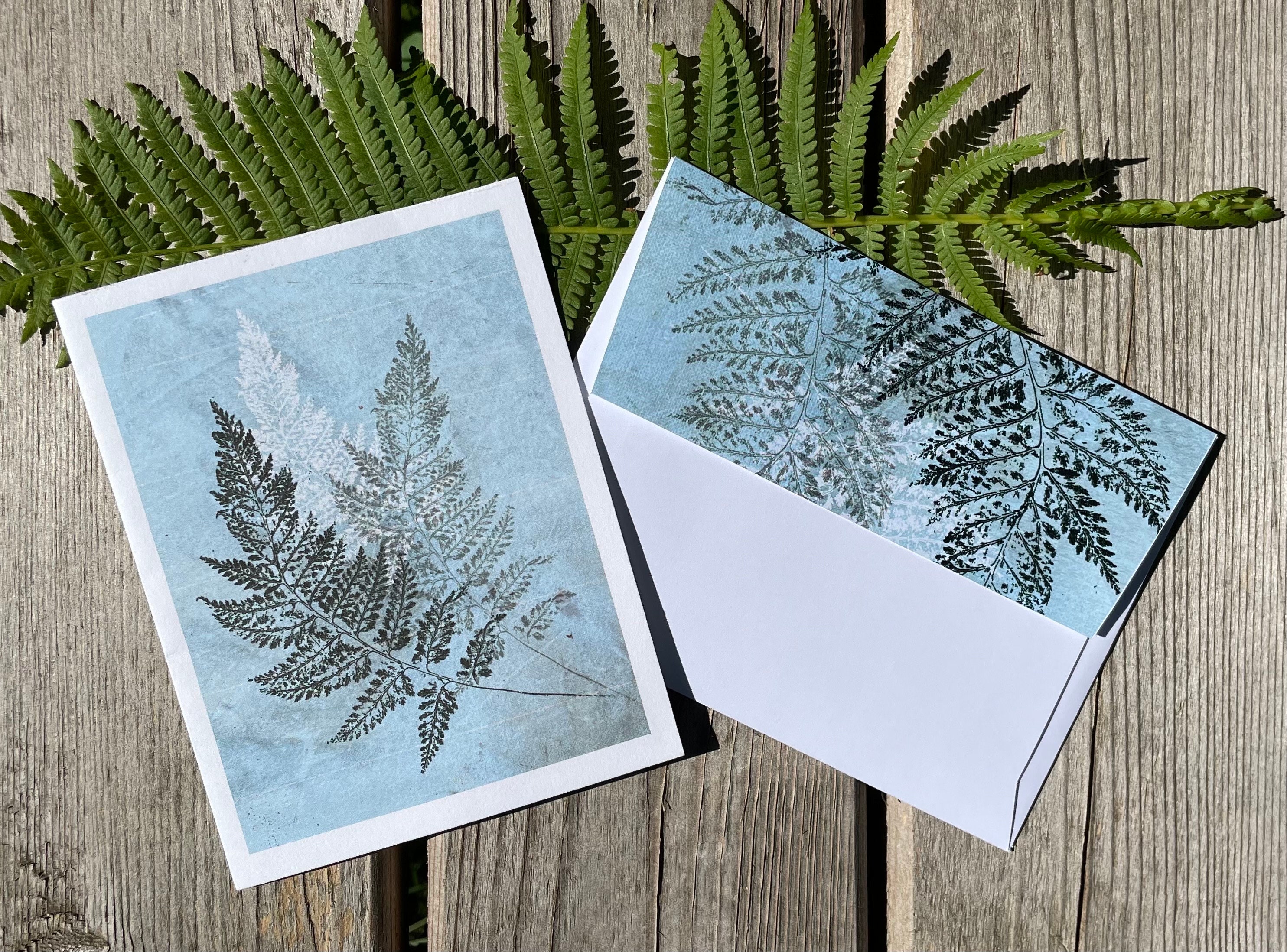 Nature Printed Philippine Fern, Downloadable Blank Greeting Cards ...