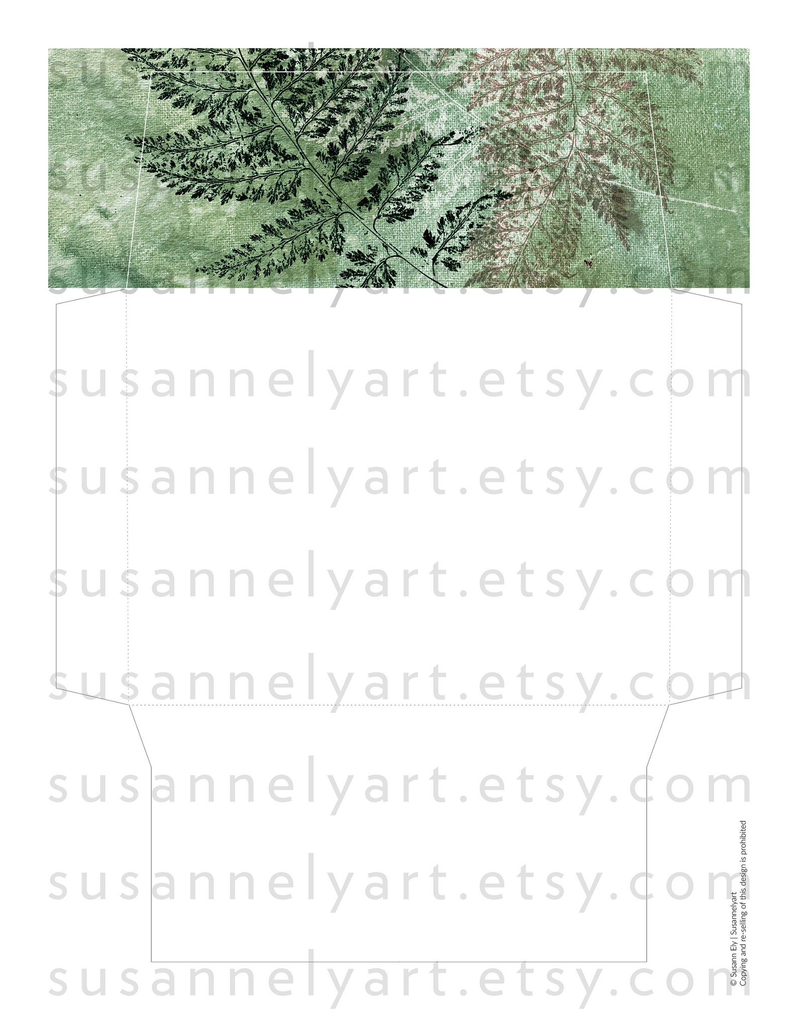 Nature Printed Philippine Fern, Downloadable Blank Greeting Cards ...