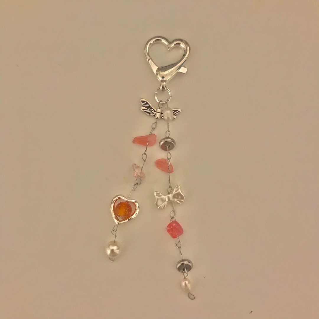 Handmade Pink Theme Keychain ༄ - Etsy