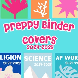 Preppy Binder Cover Preppy Binder Cover Printable Notebook Cover Preppy ...