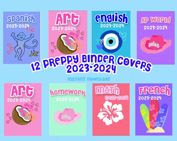 Preppy Binder Covers