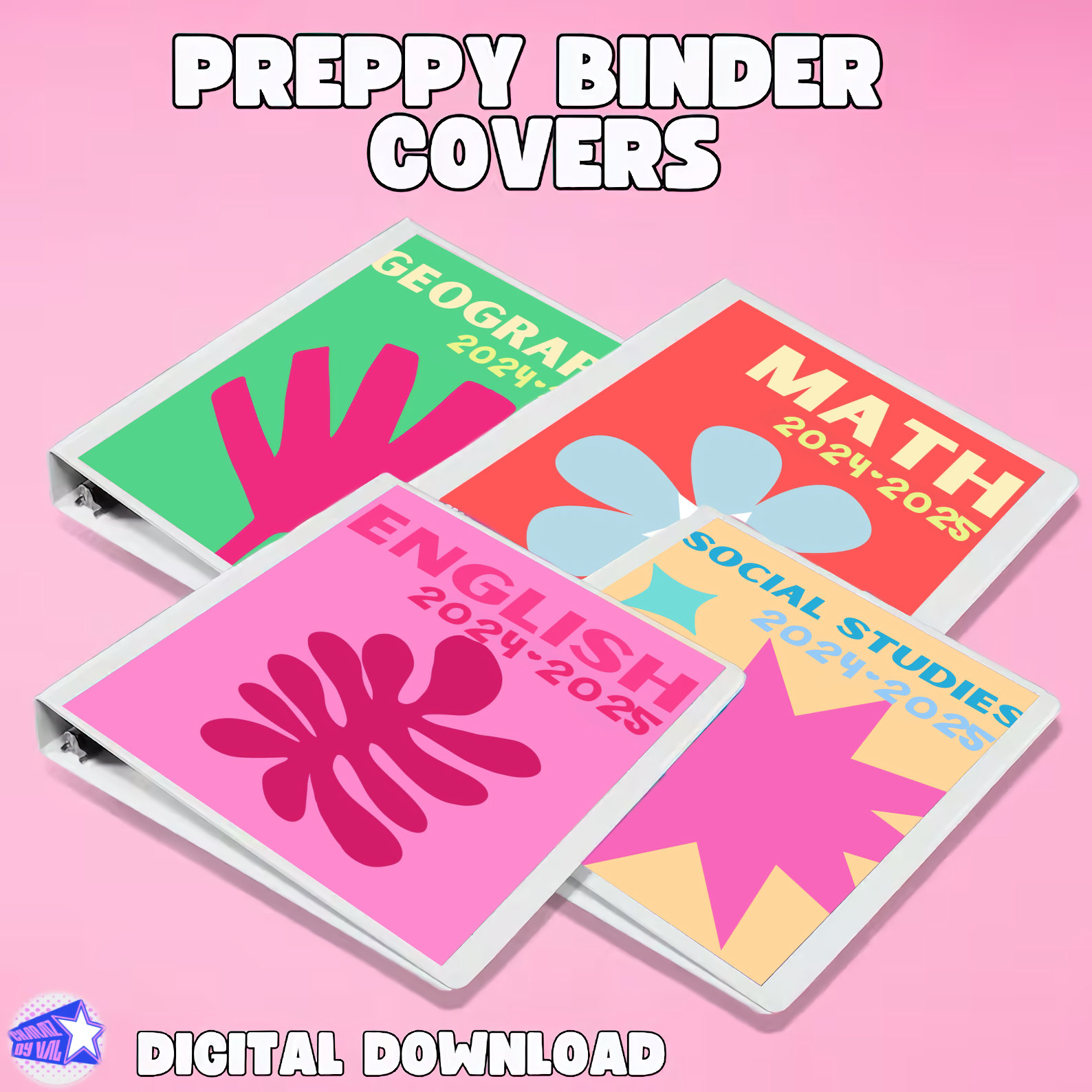 Preppy Binder Cover Preppy Binder Cover Printable Notebook Cover Preppy ...