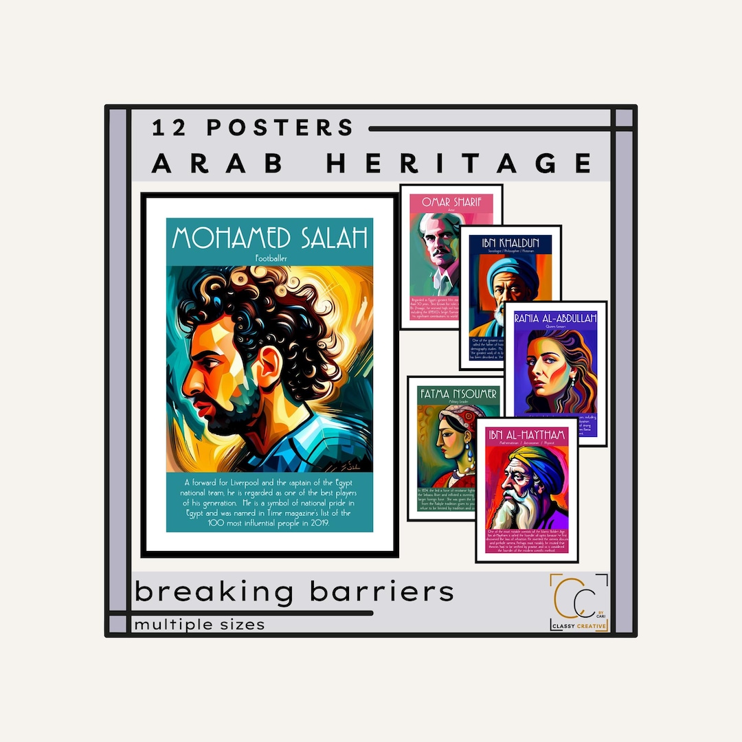 Arab Heritage Month Posters: Famous Figures in Arabic History Inspiring ...