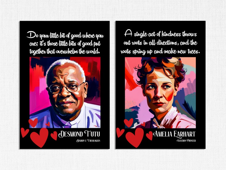 Kindness Quotes Posters: Valentine's Day Classroom Decor Famous People ...