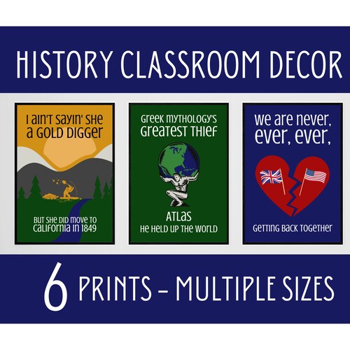 History Classroom Decor Social Studies Posters History Puns - Etsy