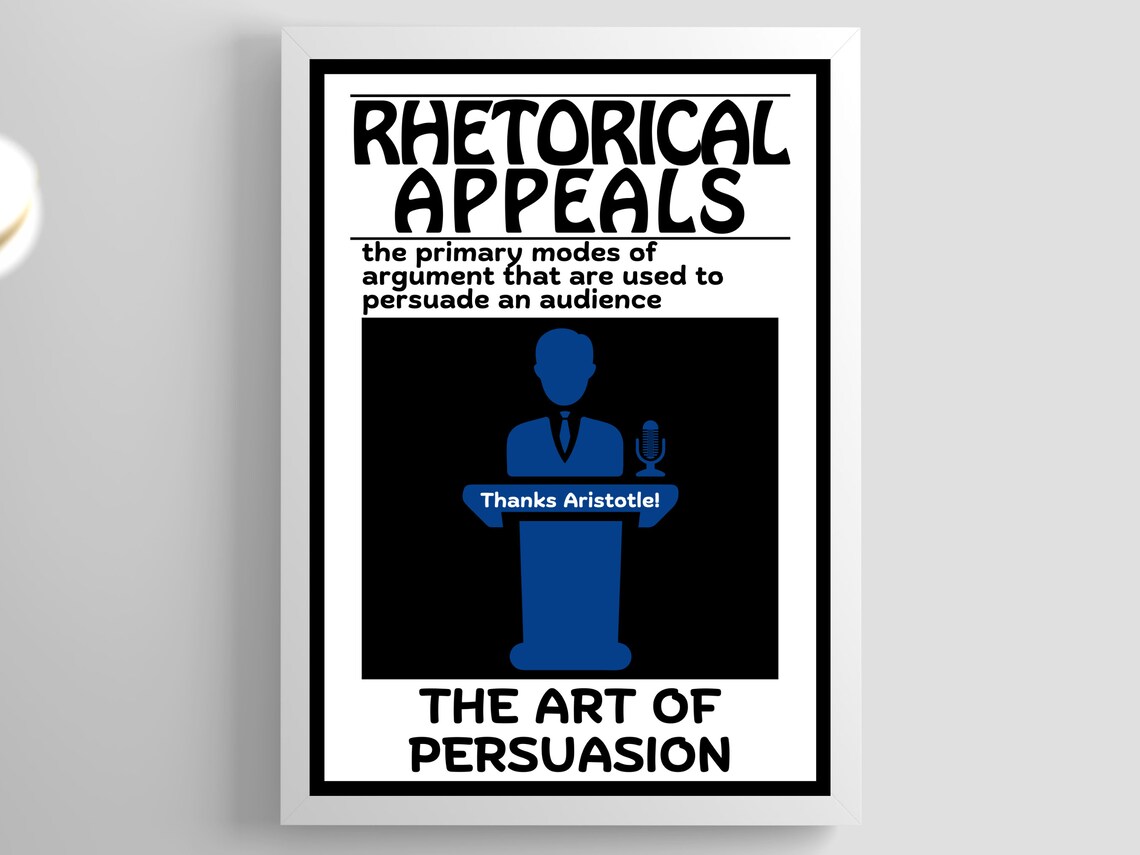 Rhetorical Appeals Posters: Ethos Pathos Logos Kairos High School AP ...