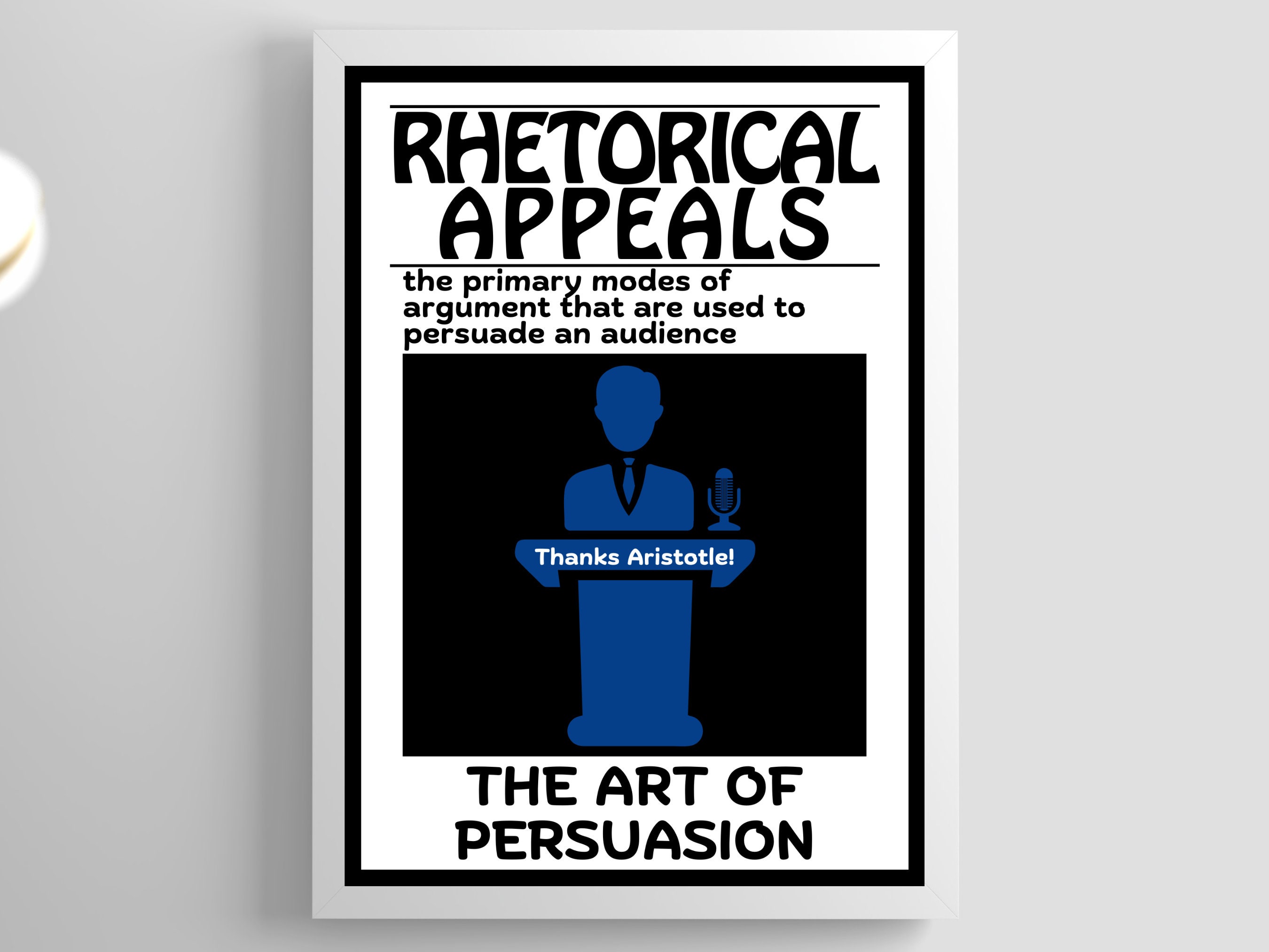 Rhetorical Appeals Posters: Ethos Pathos Logos Kairos High School AP ...