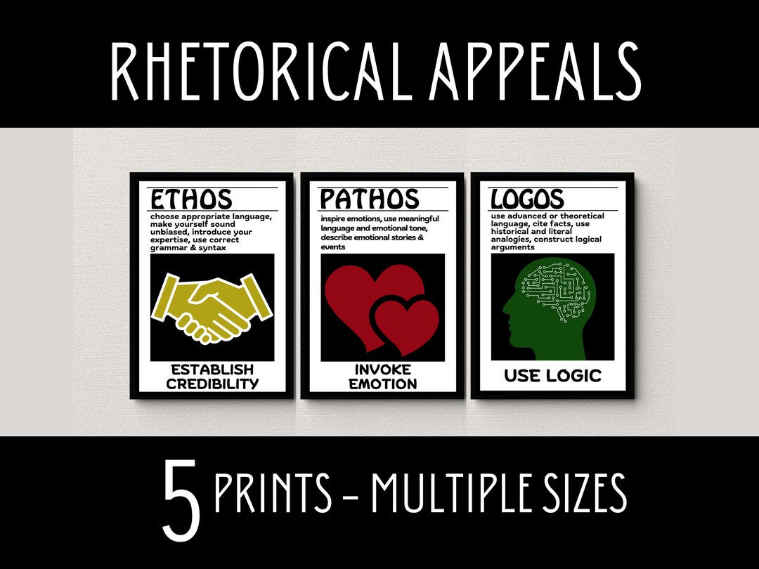 Ethos Pathos Logos Kairos Posters Rhetorical Appeals Posters