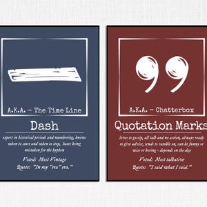 Punctuation Posters Boho Punctuation Prints Middle High School English ...