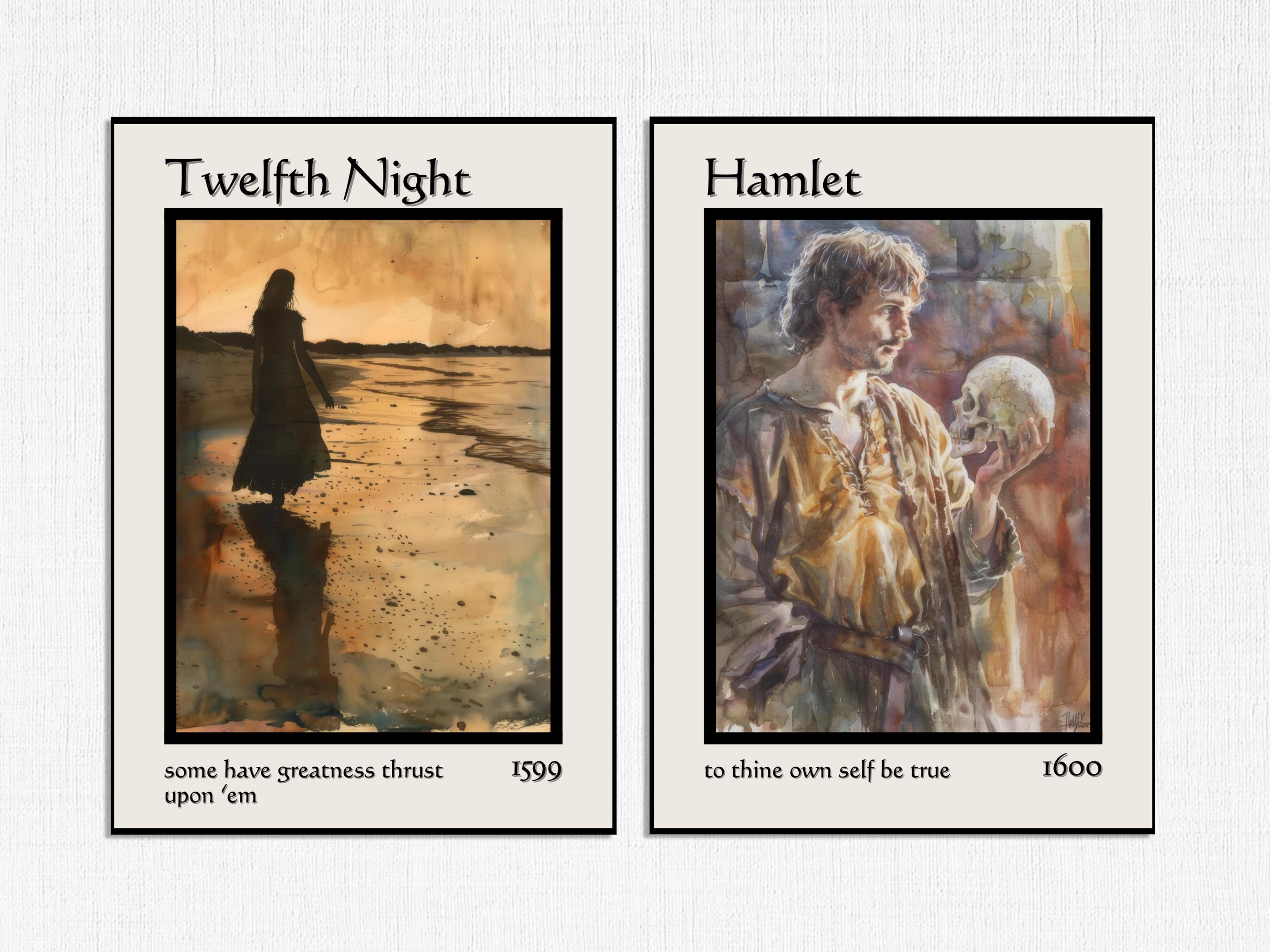 Shakespeare Plays Posters: Shakespeare Gallery Wall Art Famous Works ...
