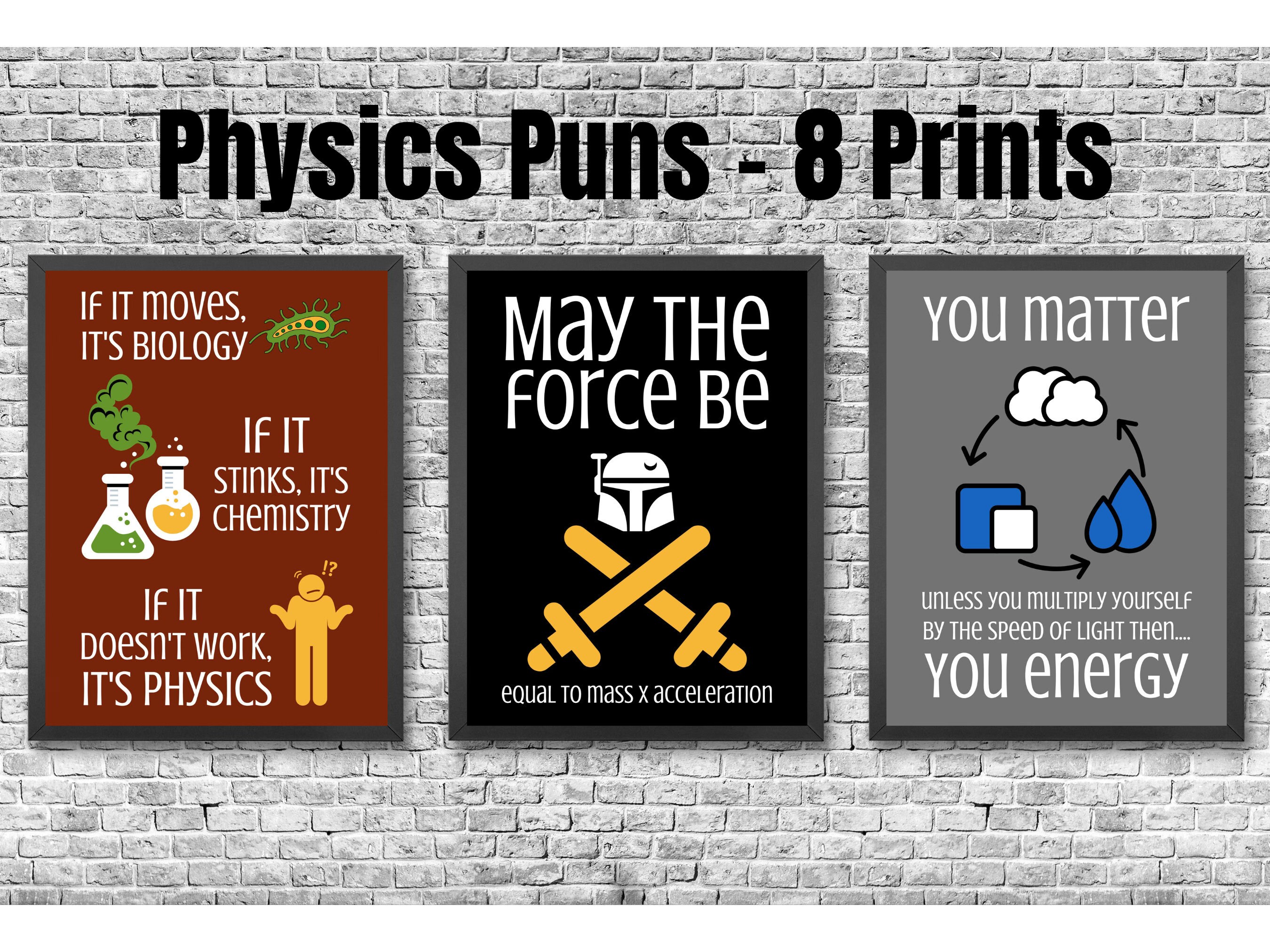 Science Classroom Poster Bundle: Middle & High School Science Class ...