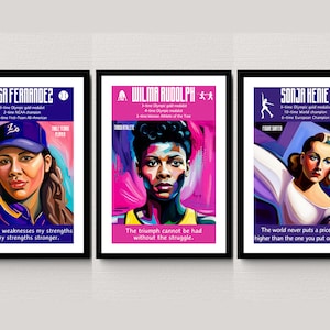 Women's History Month Posters: Famous Female Athletes Inspiring Women ...