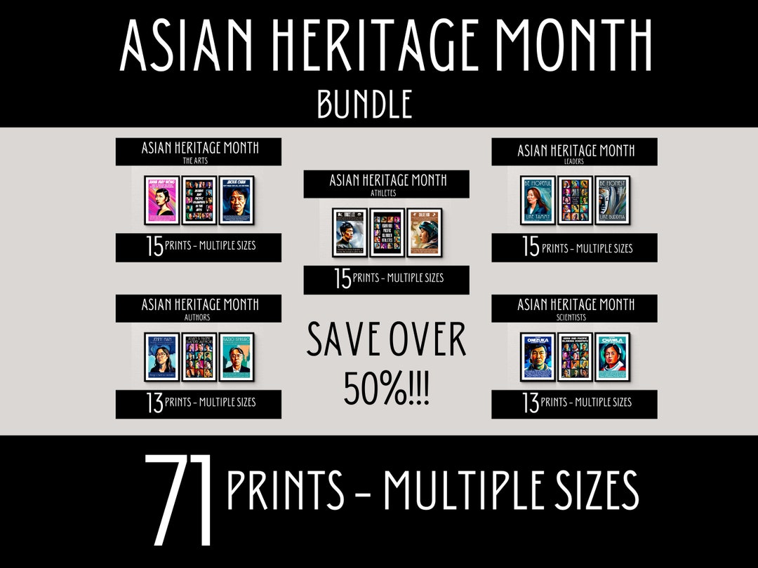 Asian Heritage Month Posters, Famous Asian and Pacific Islander Leaders ...