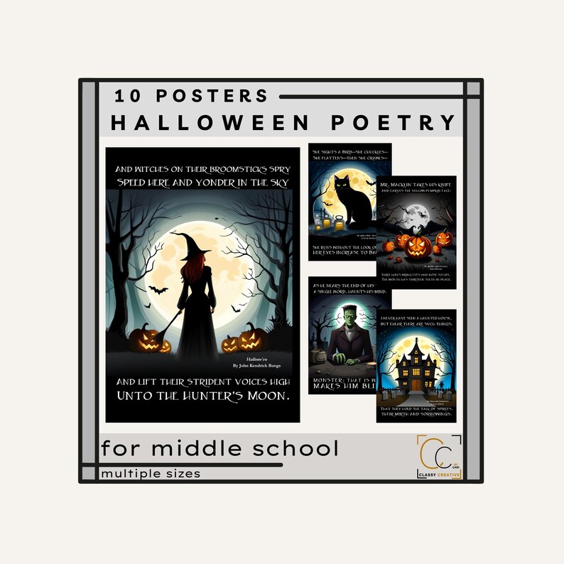 Middle School Halloween Posters Halloween Wall Art for Middle School ...