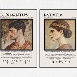 Ancient Mathematicians Posters: High School Math Classroom Poster ...