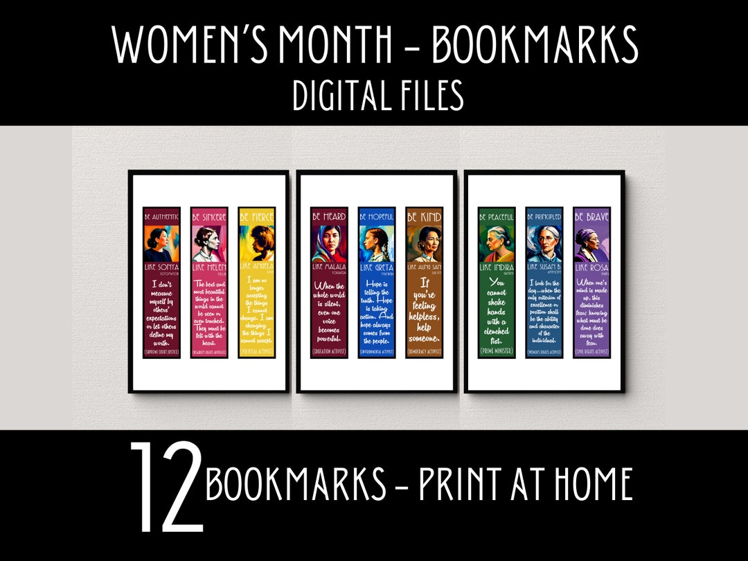 Women's History Month Bookmarks: Famous Female Leaders (digital ...