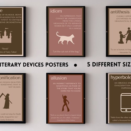 Literary Devices Techniques Posters High School Middle - Etsy UK