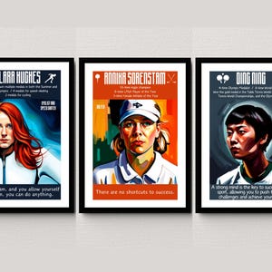 Women's History Month Posters: Famous Female Athletes Inspiring Women ...