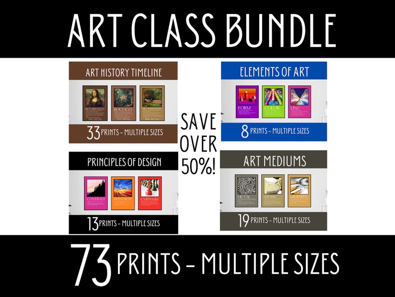 Art Classroom Bundle High School Art Classroom Decor Art - Etsy